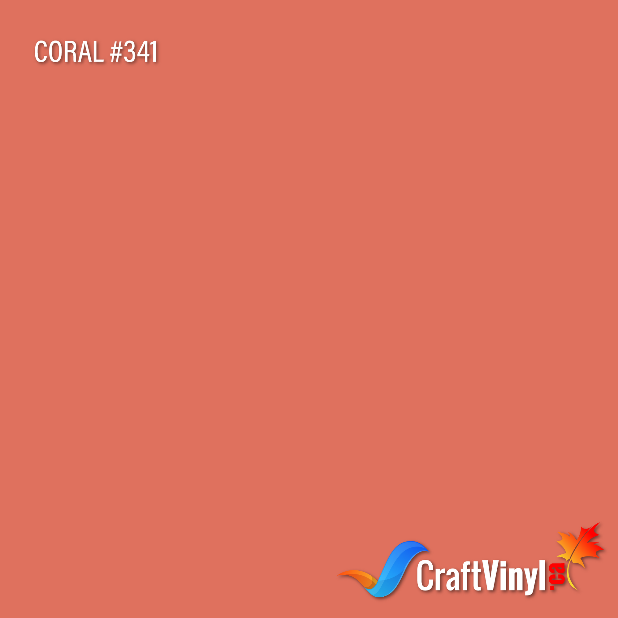 Oracal 651 Coral Vinyl #341 - 12" x 12" Sheet - Craft Vinyl
