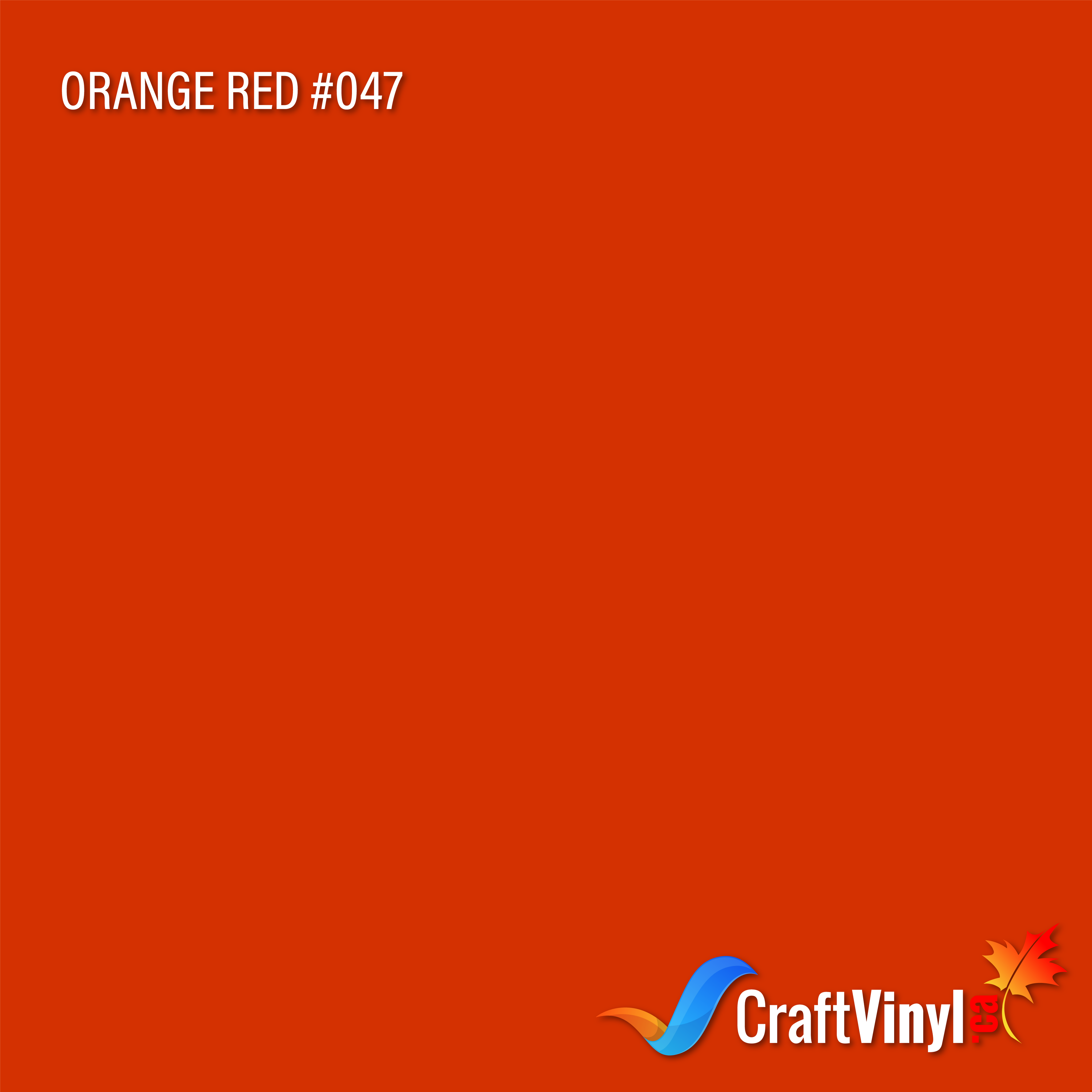 Oracal 651 Gloss Permanent Adhesive Orange Red Vinyl #047 - Craft Vinyl