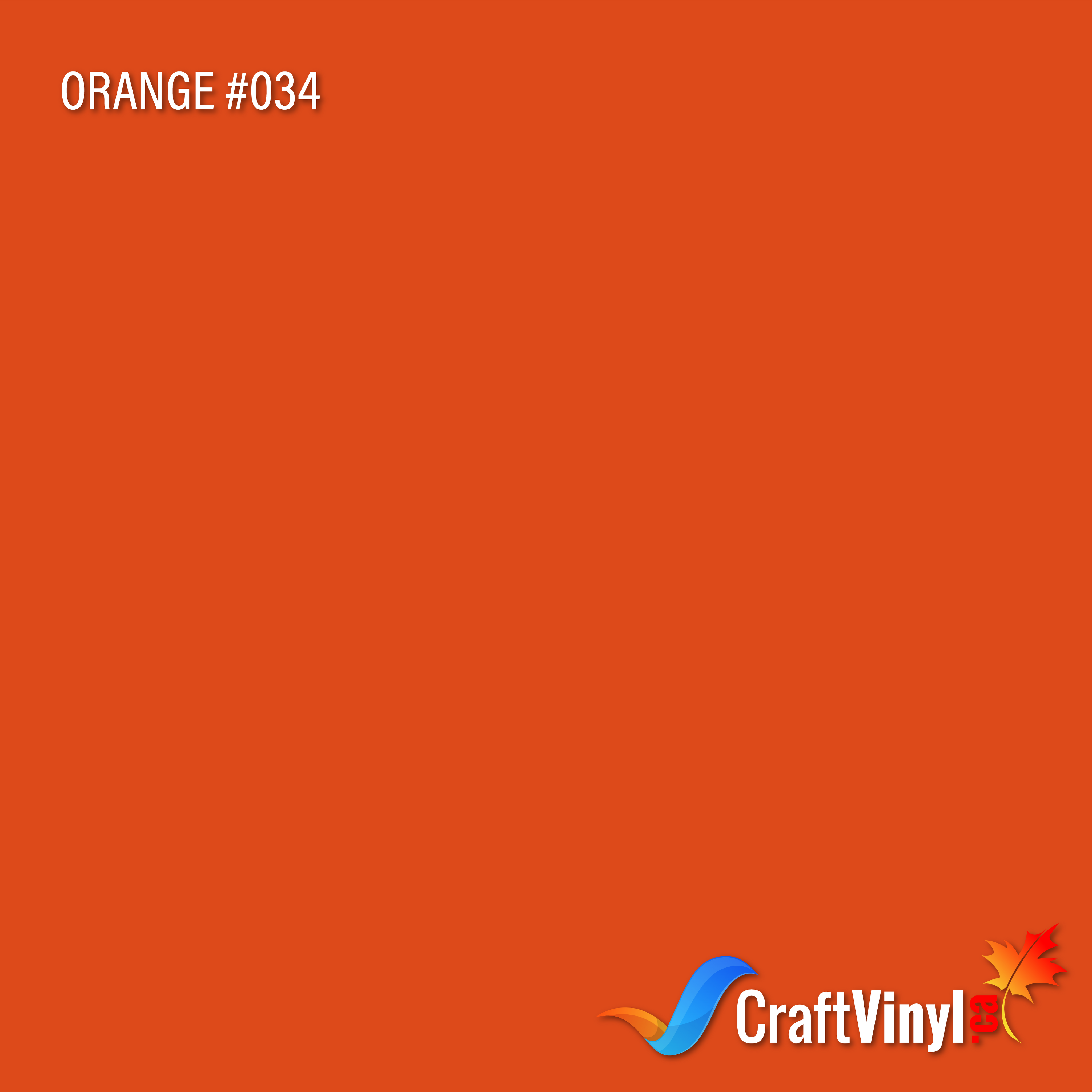 Oracal 651 Gloss Permanent Adhesive Orange Vinyl #034 - Craft Vinyl