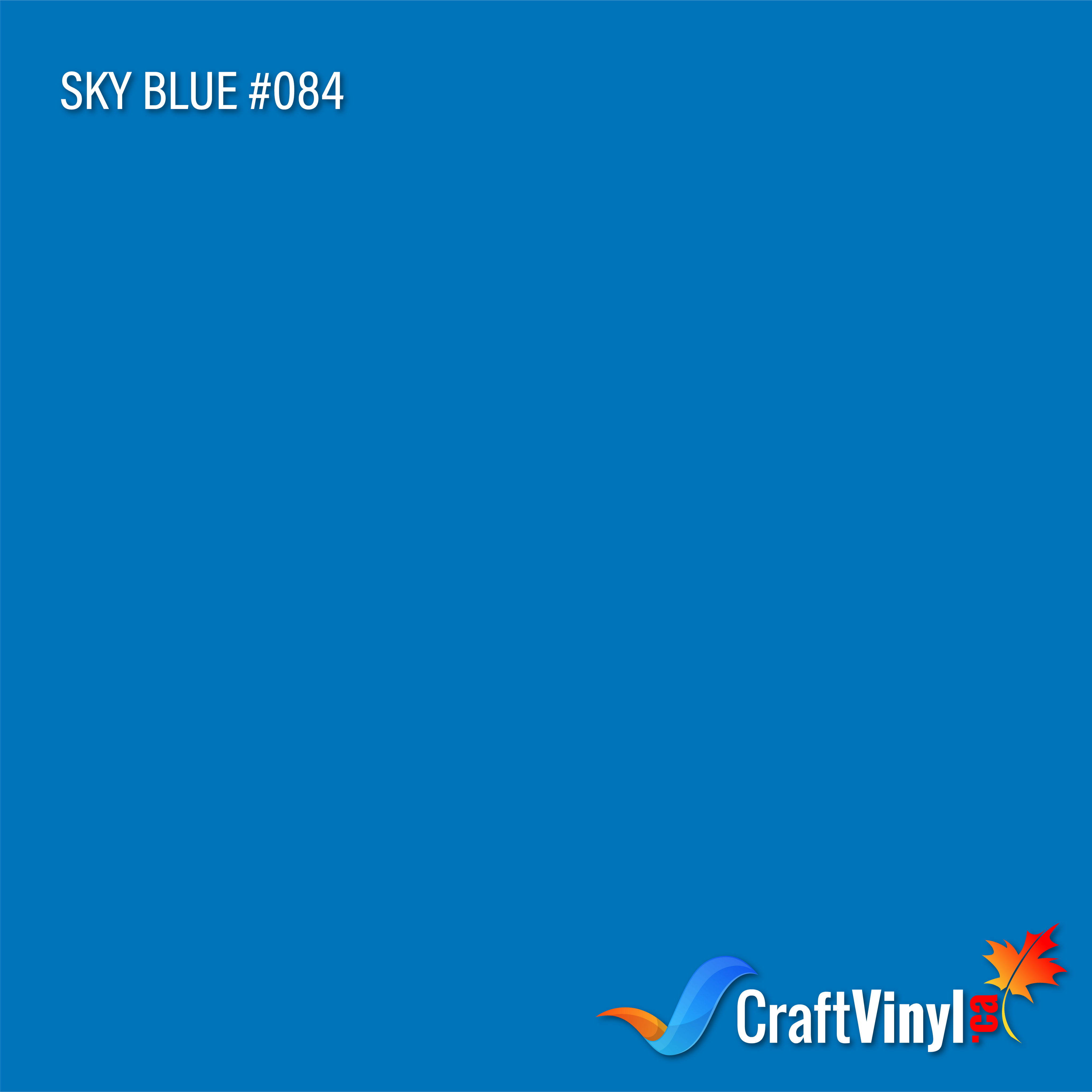 Oracal 651 Gloss Permanent Adhesive Sky Blue Vinyl #084 - Craft Vinyl