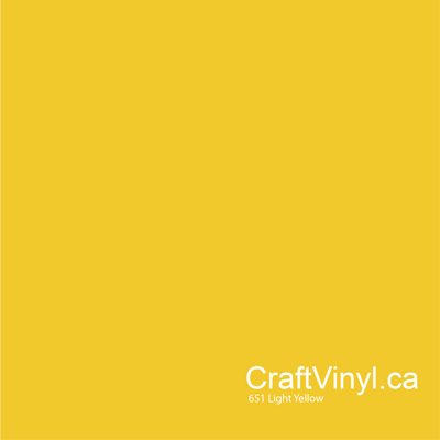 Oracal 651 Gloss Permanent Adhesive Light Yellow Vinyl #022 - Craft Vinyl